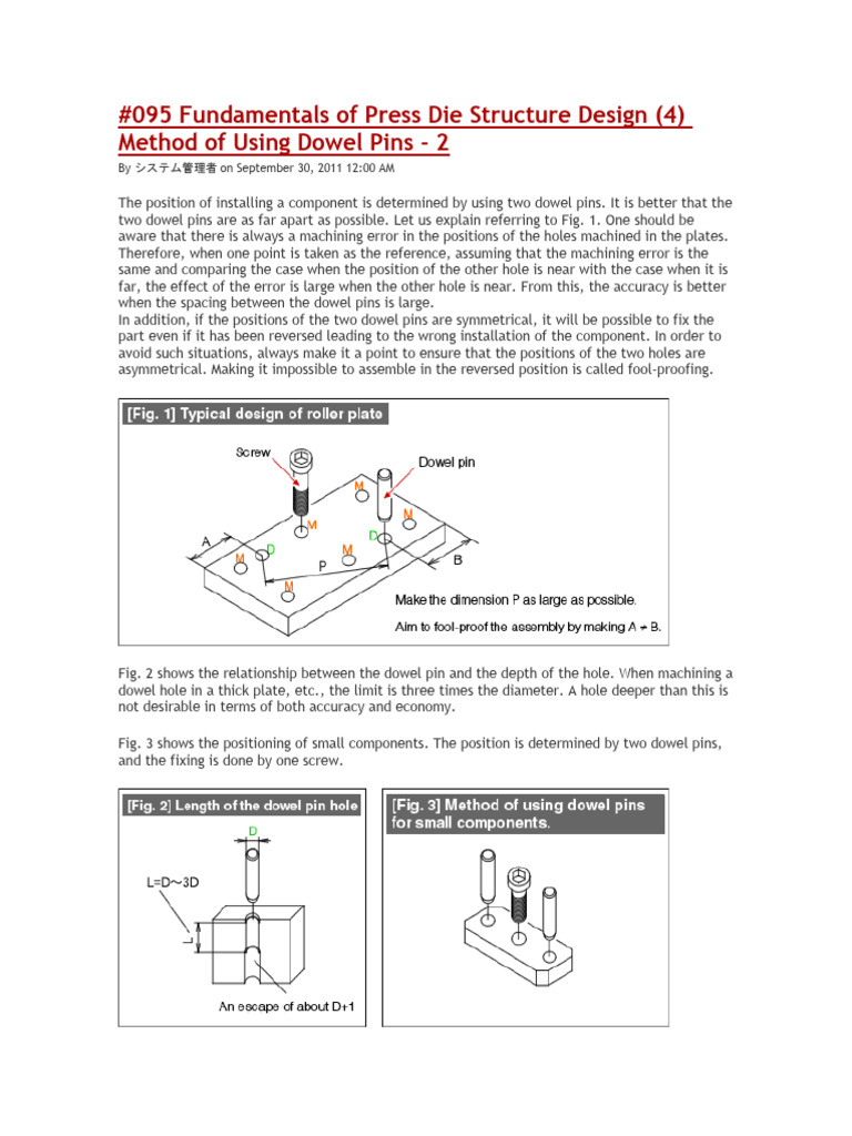 095 Fundamentals of Press Die Structure Design | PDF | Screw | Mechanical Engineering