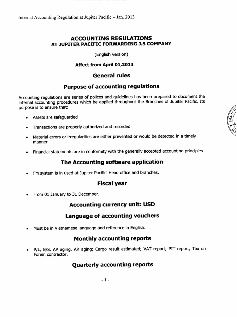 Accounting Manual | PDF