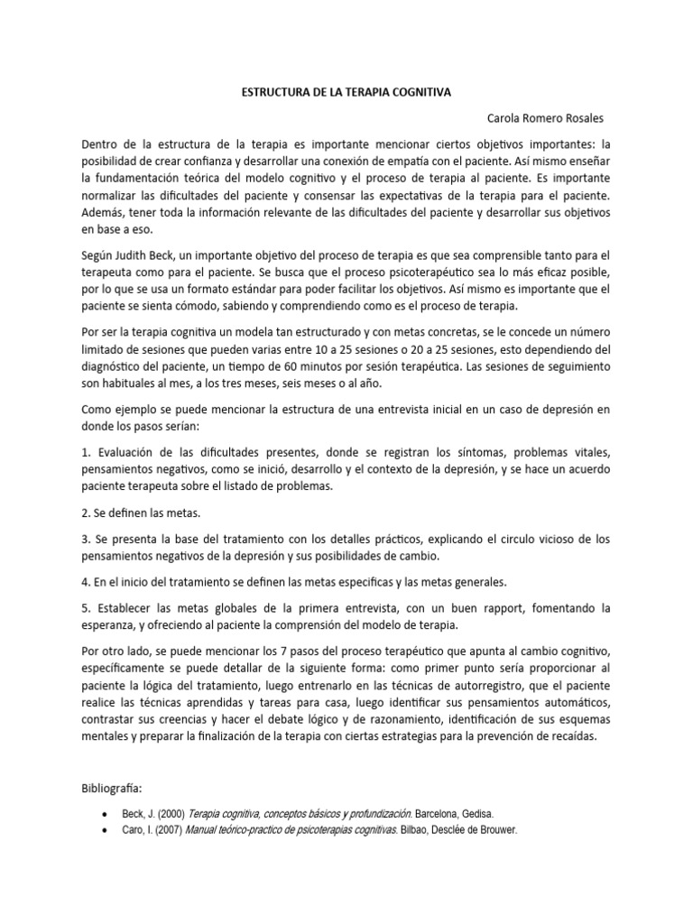 +estructura de La Terapia Cognitiva | Descargar gratis PDF ...