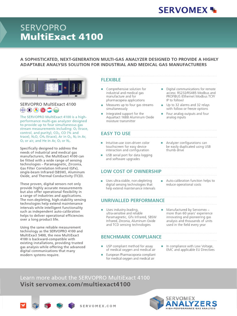SERVOPRO MultiExact 4100 Brochure | PDF