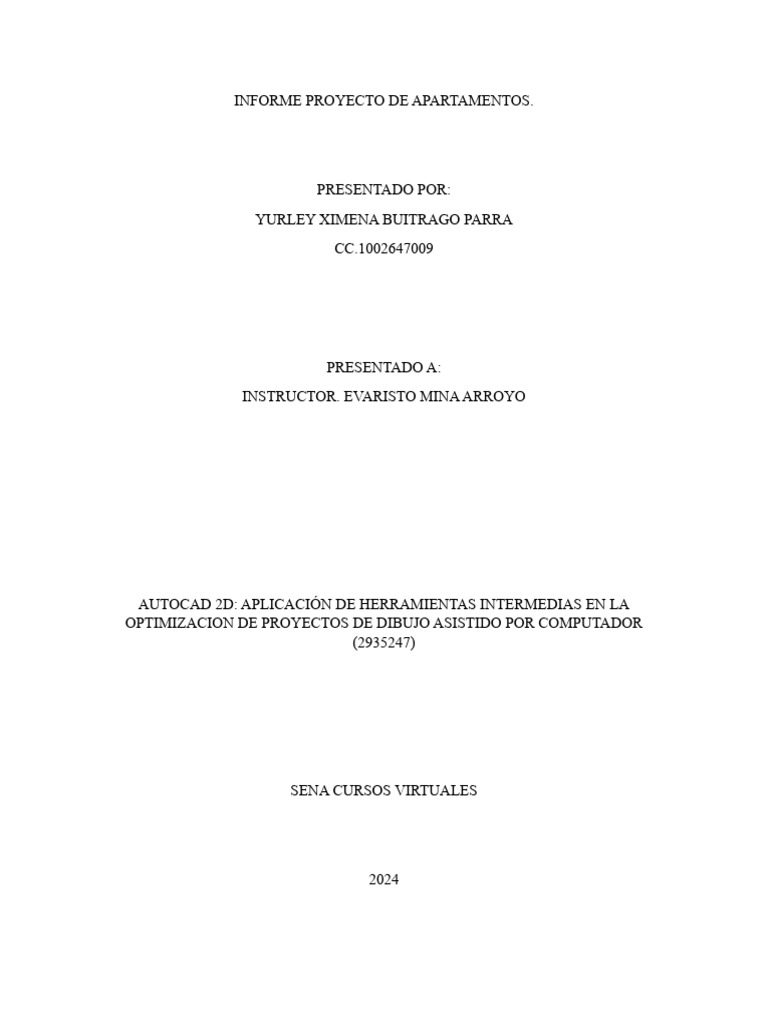 Informe Proyecto de Apartamentos | PDF