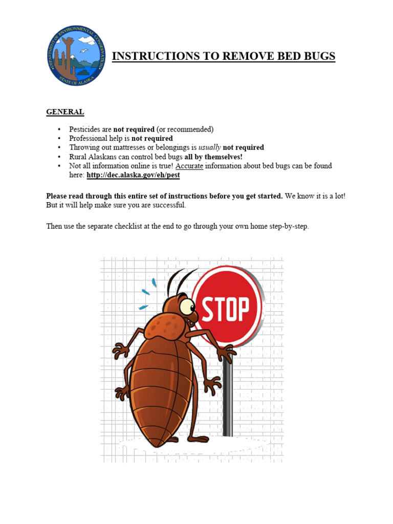 Bed Bug Instructions | PDF | Home & Garden | Wellness