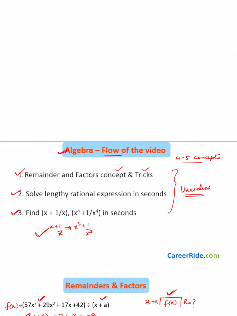 Algebra Careerride | PDF