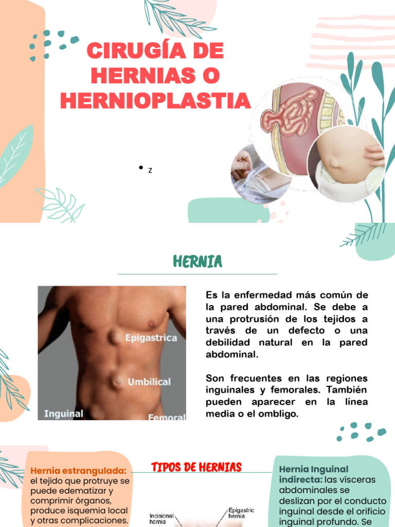 Cirugía de Hernias o Hernioplastia | PDF | Especialidades Medicas | Medicina CLINICA