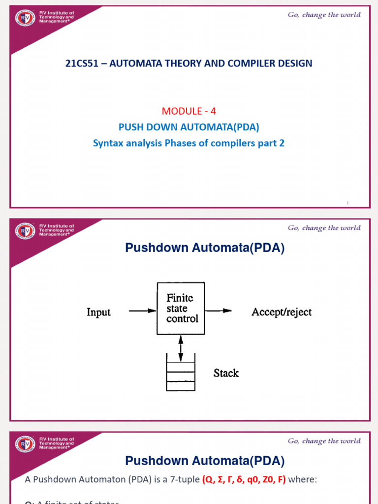 ATCD_PPT_Module-4 | PDF | Parsing | Theoretical Computer Science