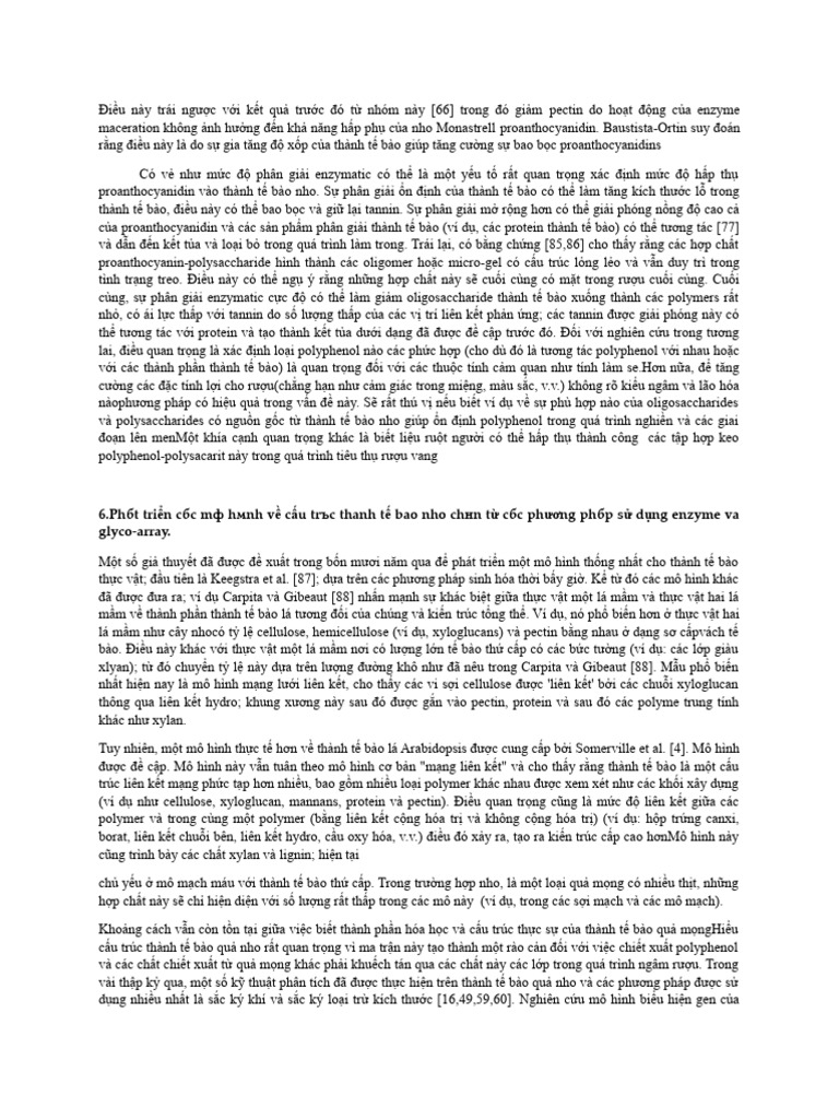 6.Phát tri n các mô hình v c u trúc thành t bào nho chín t các ph ng pháp s d ng enzyme và ể ề ấ ...