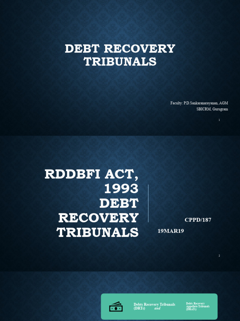 Debt Recovery Tribunal | PDF | Tribunal | Lawsuit