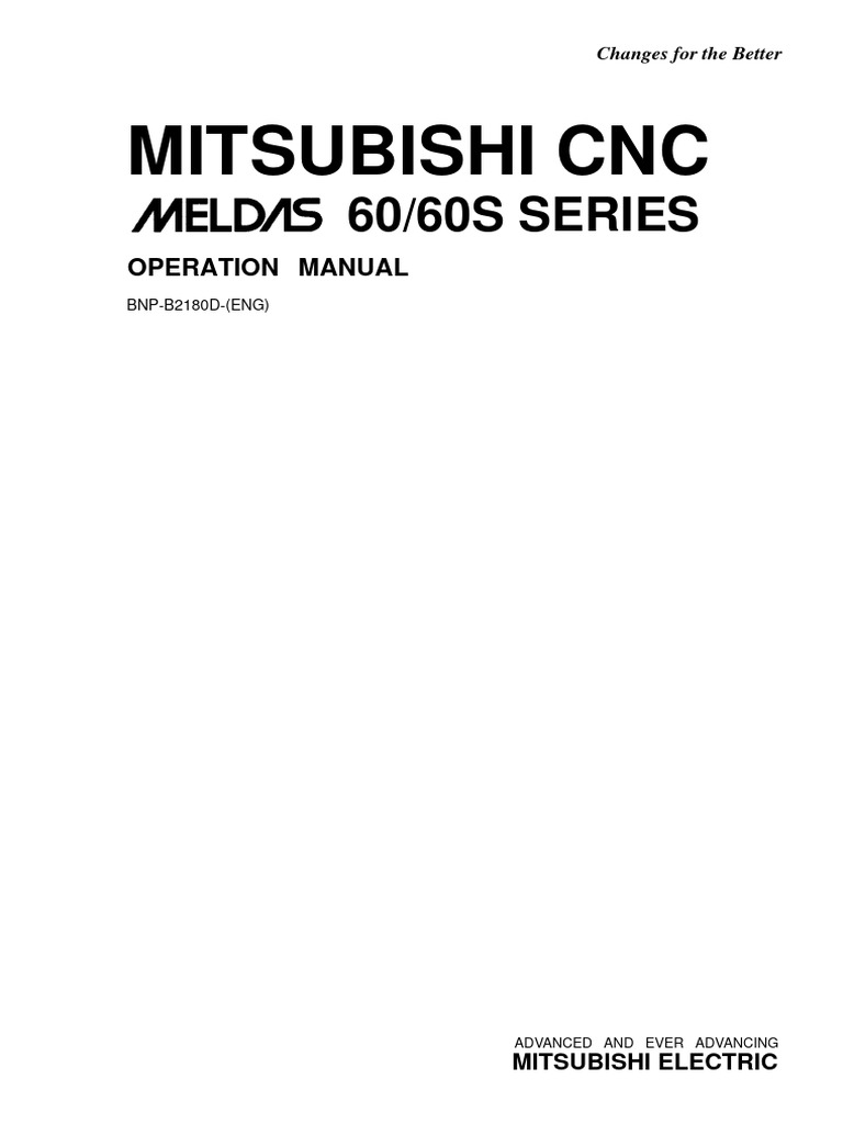 MELDAS 60/60S Series Operation Manual | PDF