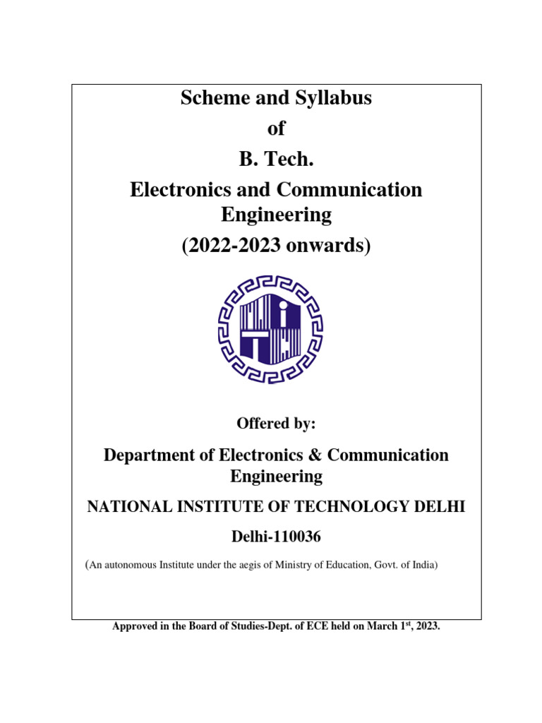 B Tech ECE | PDF | Mixed Signal Integrated Circuit | Integral