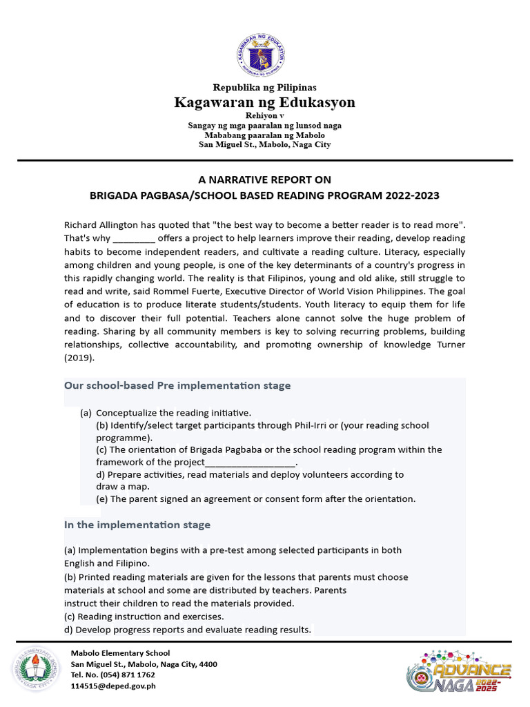 Brigada Pagbasa | PDF