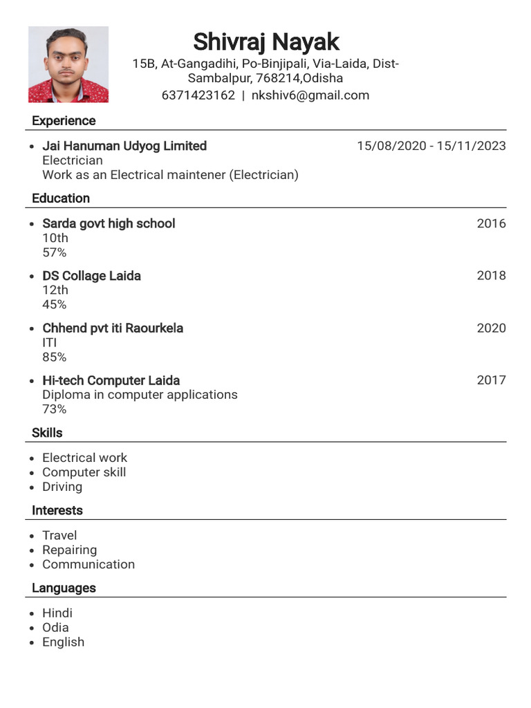 Shivraj Resume | PDF