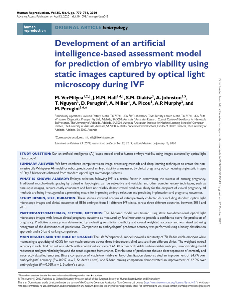 Embryo Classification Paper2 | PDF