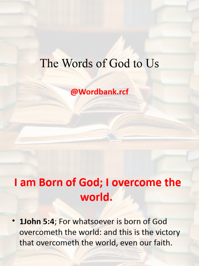 The Words of God To Us | PDF | Religious Belief And Doctrine | Theology