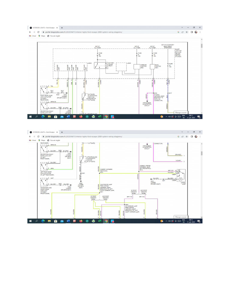 Schéma Ford Escape 2008pdf | PDF