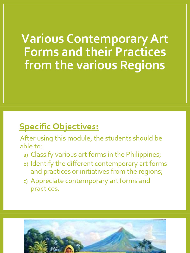 Contemporary Arts Module 1 Compressed | PDF | Weaving | Philippines