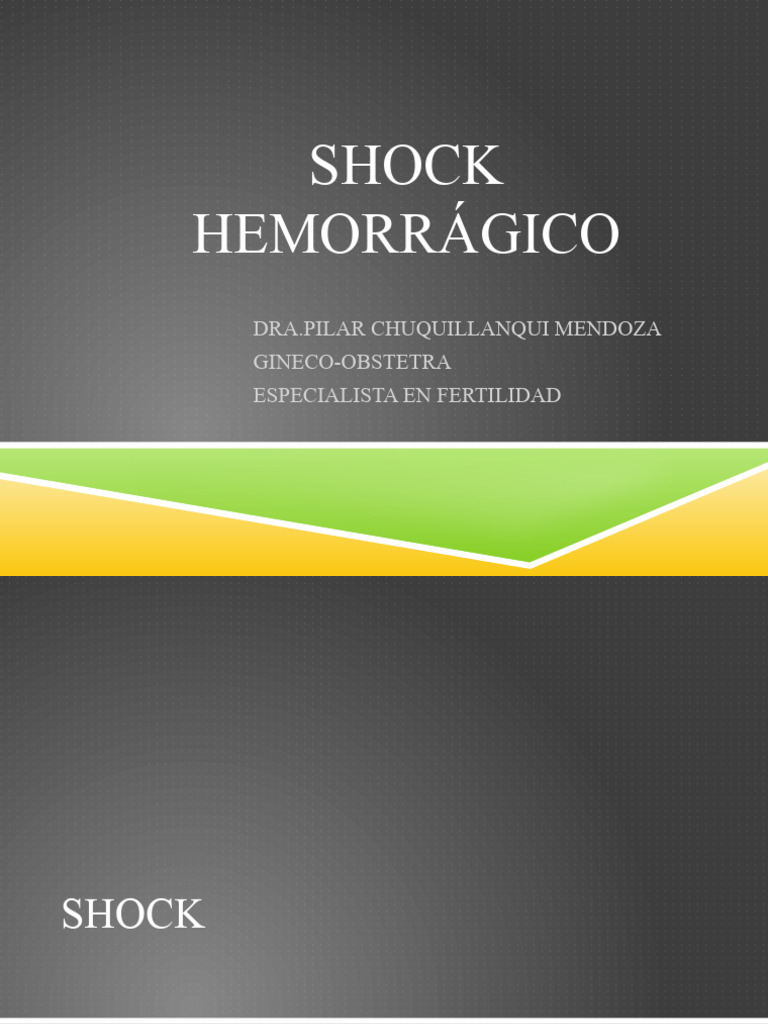 Shock Hemorragico | PDF | Choque (circulatorio) | Hipoxia (médica)