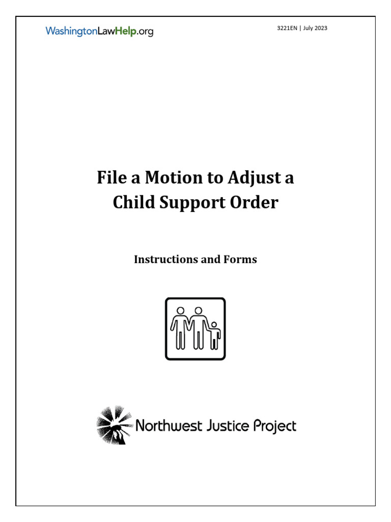 3221en File Motion To Adjust Child Support | PDF | Child Care | Child ...