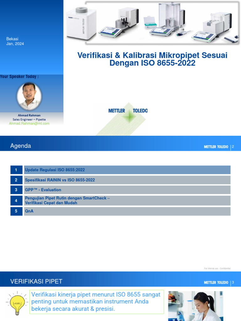 Webinar 23 Jan 2024 Pipette Calibration ISO 8655 | PDF