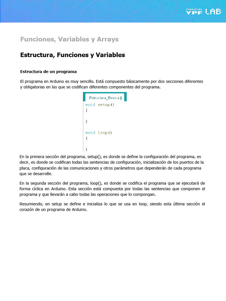 Unidad 1.2 - Funciones, Variables y Arrays | PDF