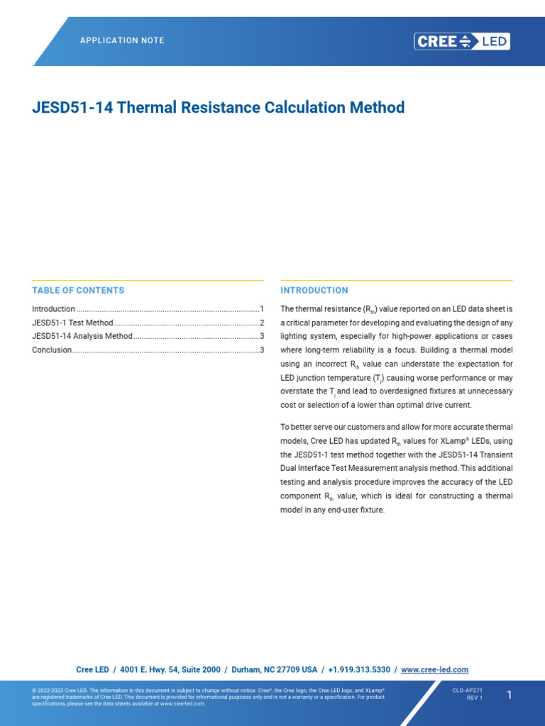 JESD51 14 Thermal Resistance Calculation | PDF