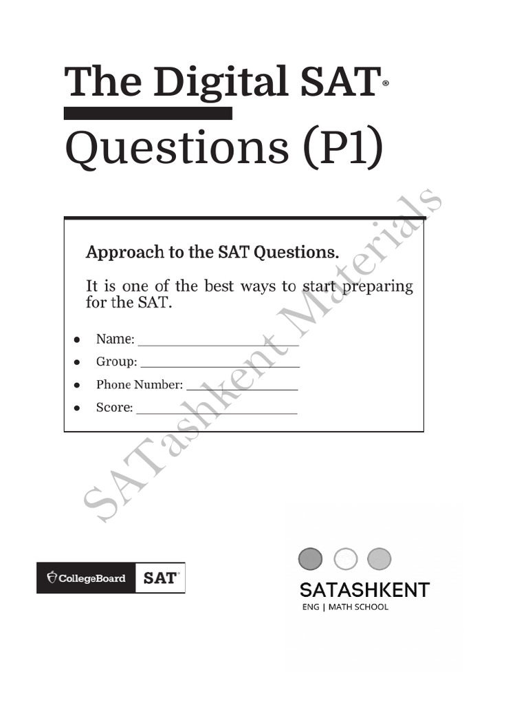 The Digital SAT®-2 | PDF | Question | Causality