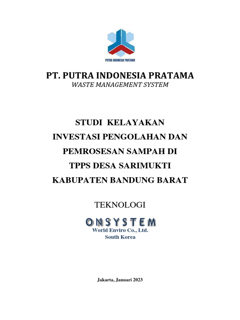Waste Management System PIP | PDF