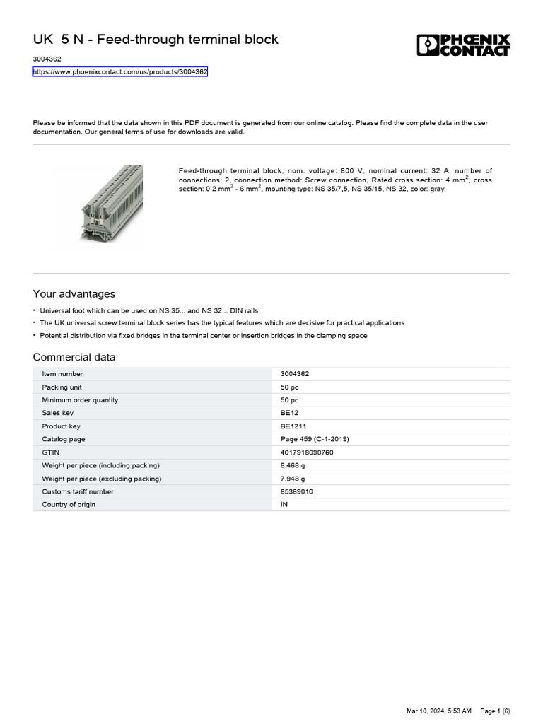 Phoenix Contact 3004362 en | PDF | Insulator (Electricity) | Physical ...