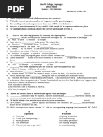 Plus Two English Exam Answer Key 2025 | PDF