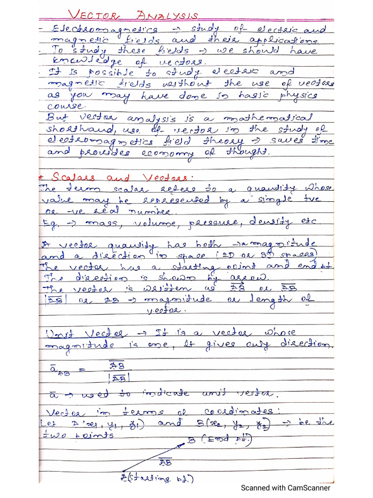 CH 1 - Vector Analysis - Coordinate Systems | PDF