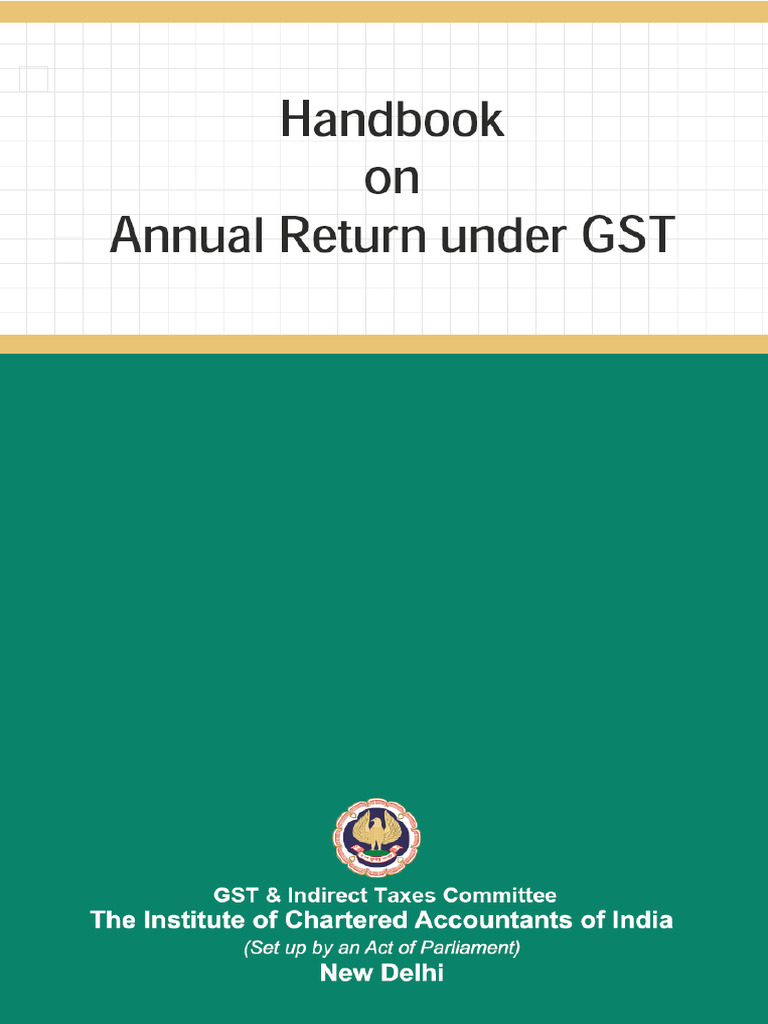Handbook On Annual Return Under GST Oct2022 | PDF | Invoice | Value Added Tax