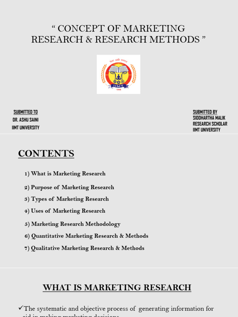 Marketing Research PDF | PDF