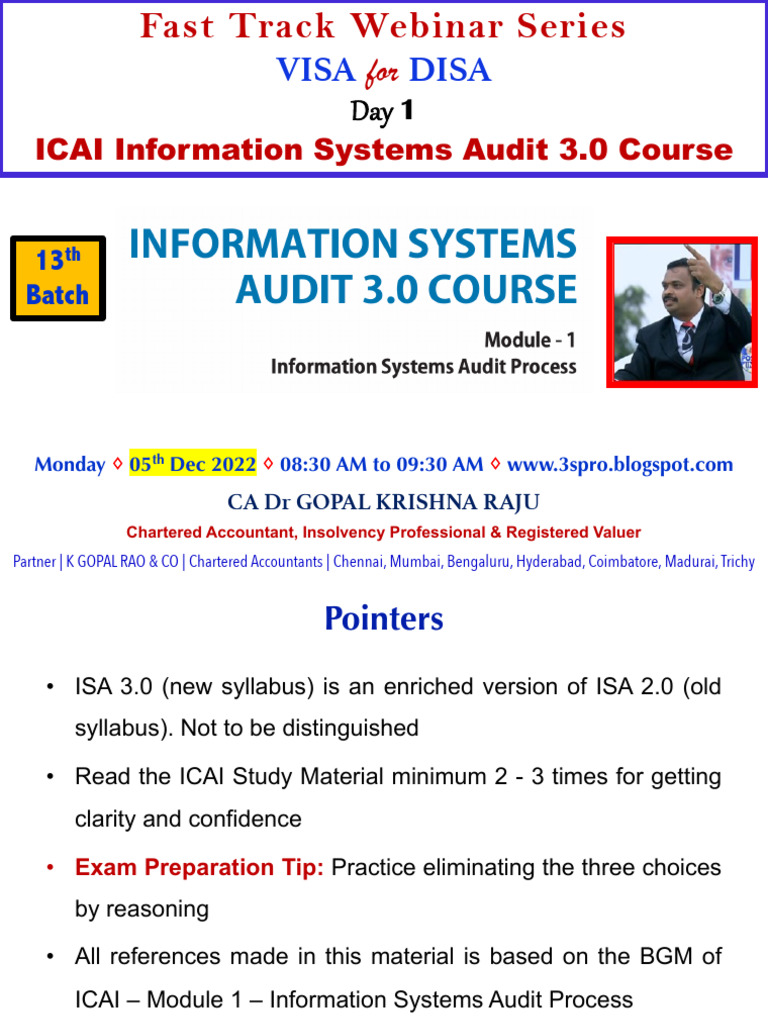 FT13 VISA4DISA GKR Day1 05122022 | PDF | Audit | Information Technology