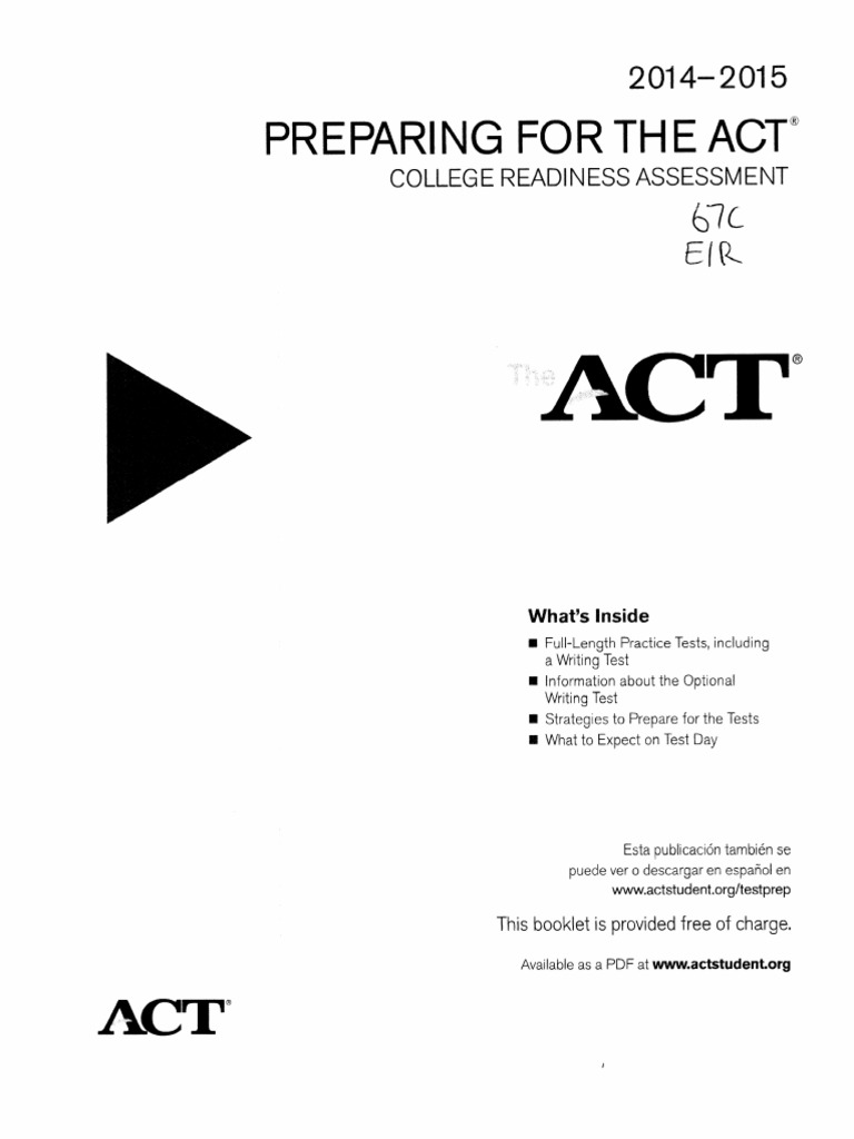 2014 2015 ACT 67C E R Version | PDF