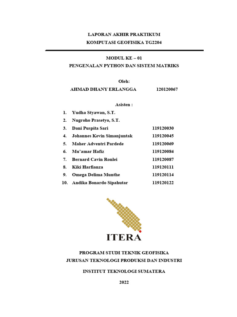 Pengenalan Python untuk Operasi Matriks | PDF