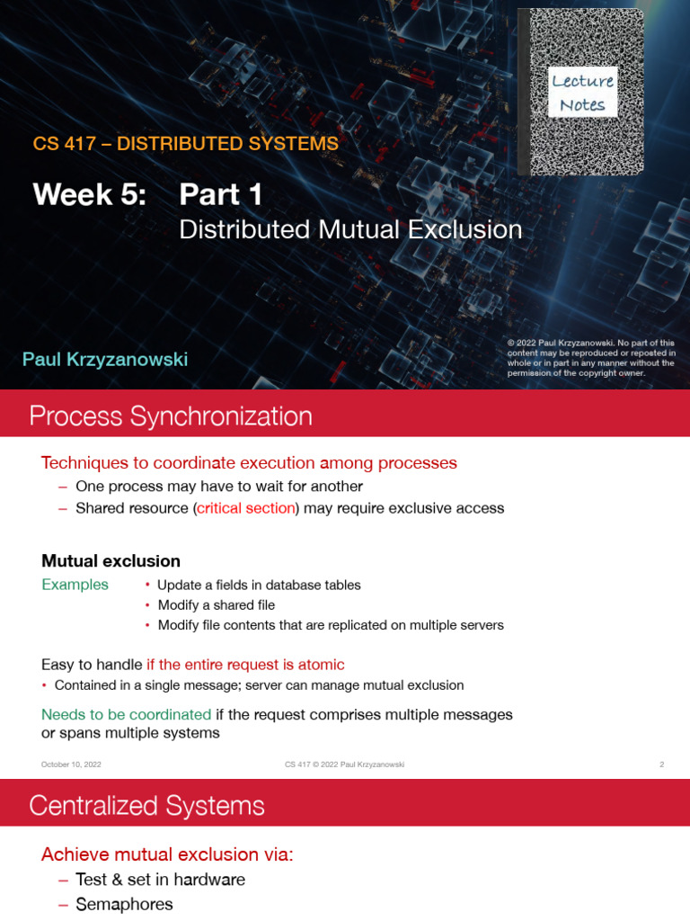 05a Mutex Slides | PDF
