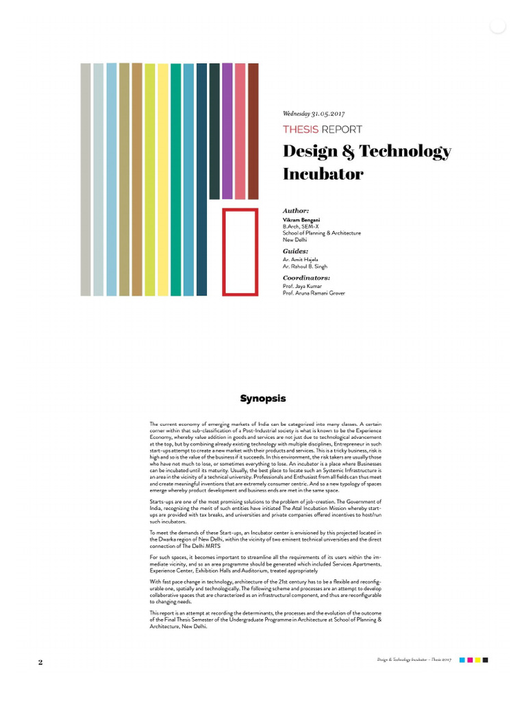 Design Thesis - Design & Technology Incubator | PDF