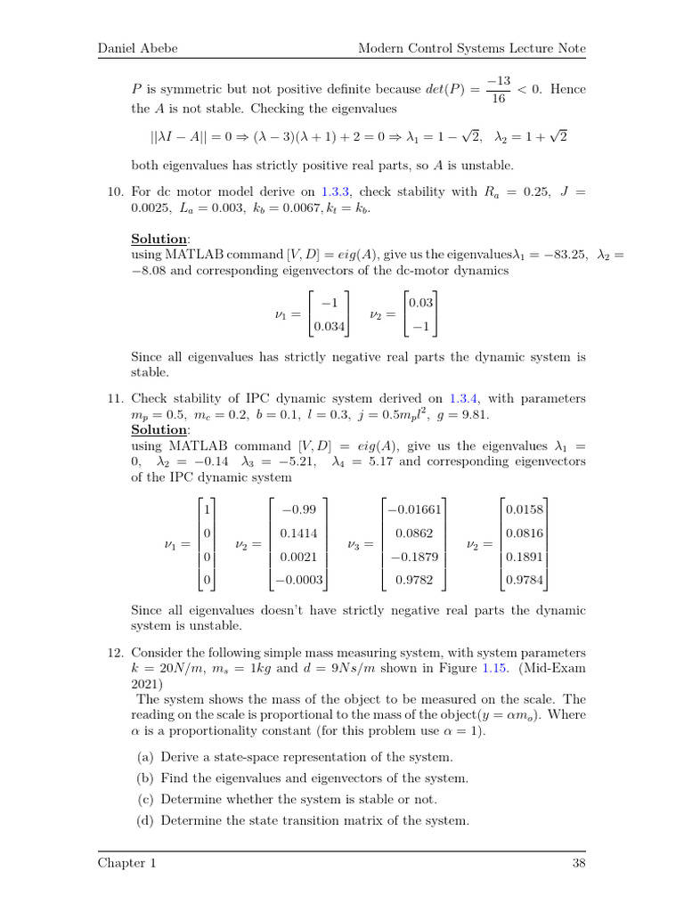 Controllability and Observability | PDF