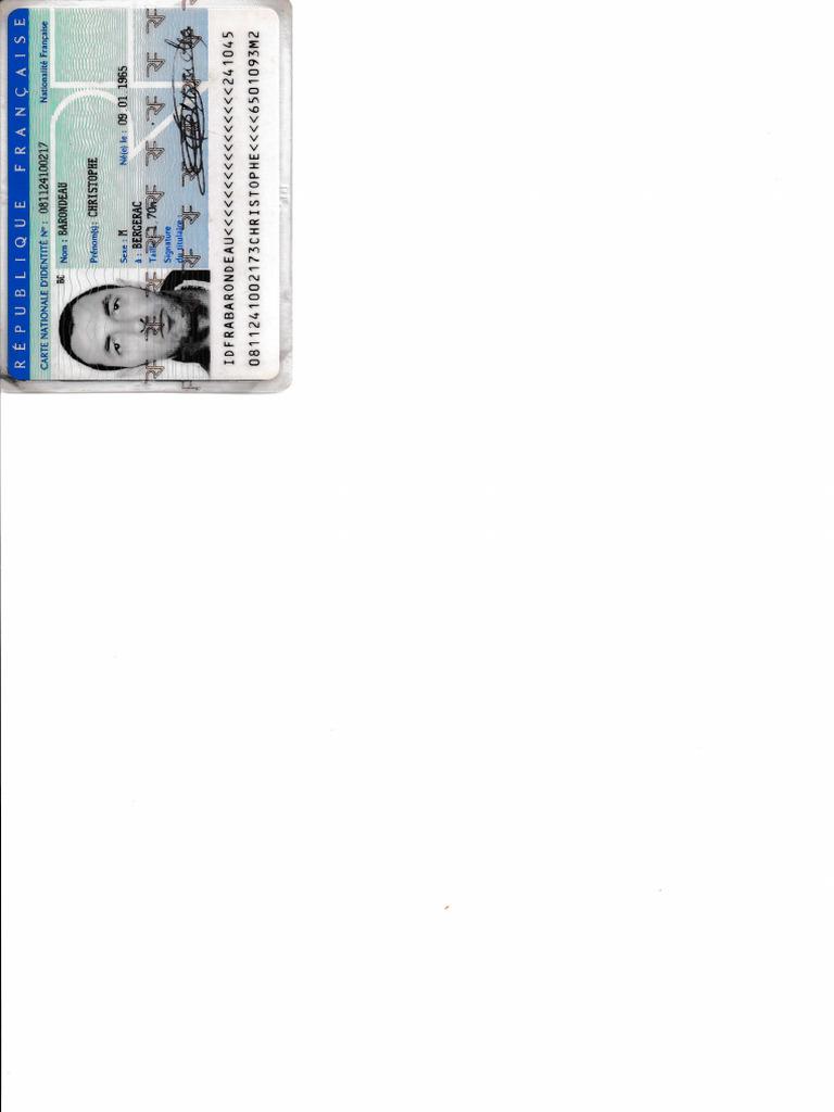 Carte D'identité Recto | PDF