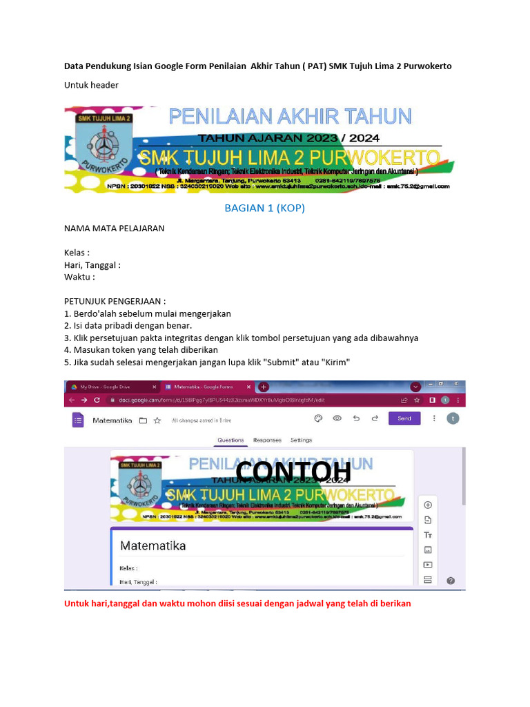 FORM ISIAN PAT 2023-2024 G-FORM XII | PDF