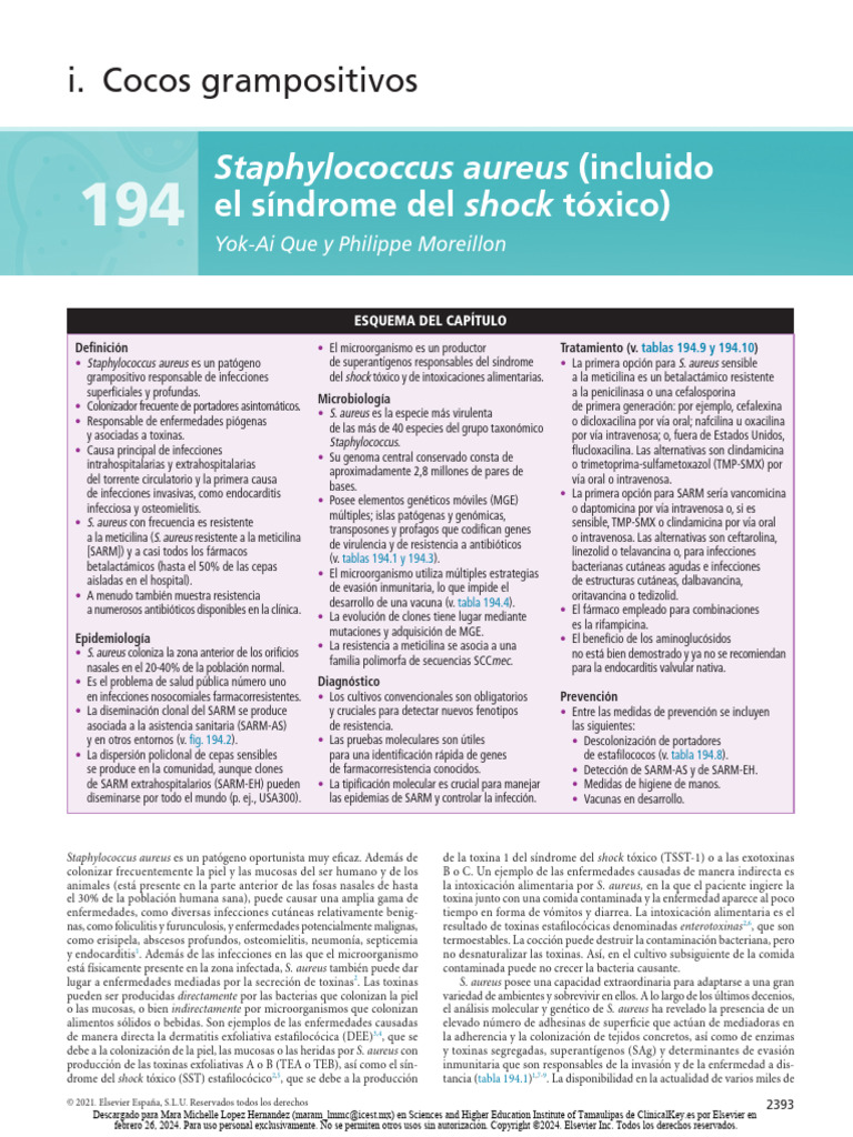 Articulo S.ureus | PDF | Staphylococcus Aureus | Staphylococcus aureus resistente a la meticilina