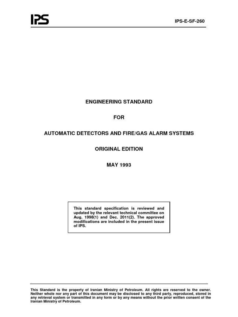 E-Sf-260 - AUTOMATIC DETECTORS AND FIRE GAS ALARM SYSTEMS | PDF | Fires | Smoke