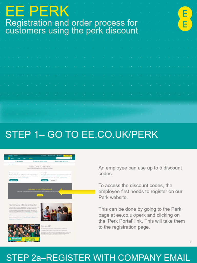 5G EE Perk Employee Registration Document Condensed | PDF