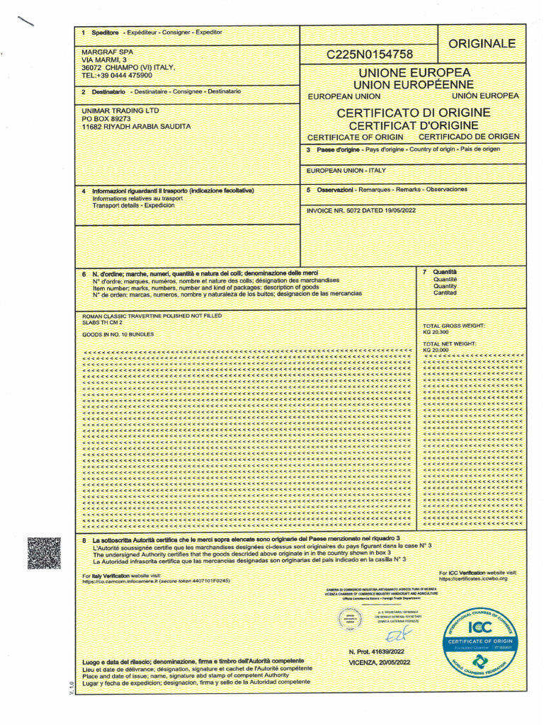 Certificate of Origin | PDF