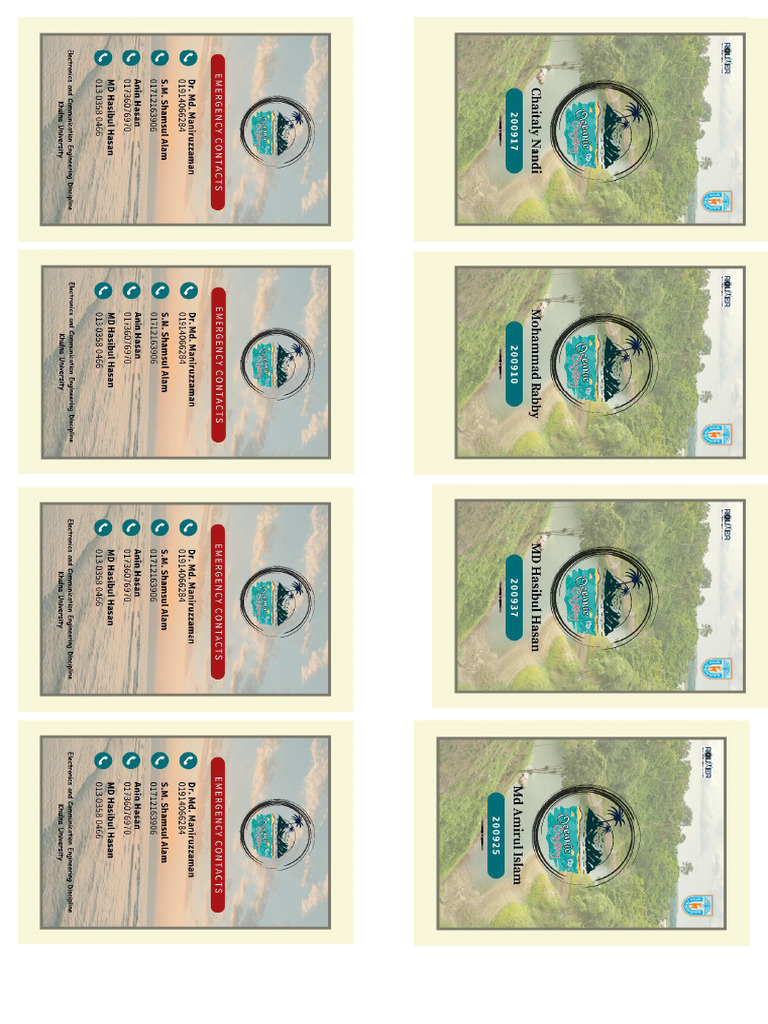 Tour ID Card (Latest) | PDF