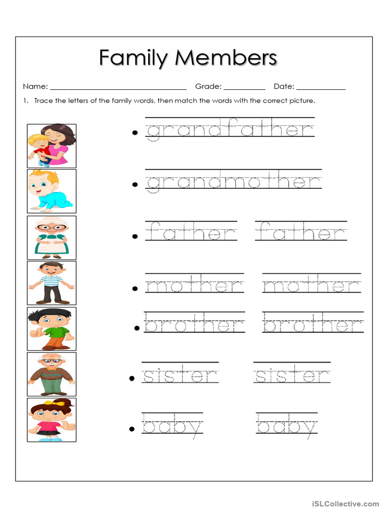 Printablee.com My Family Worksheet Kindergarten 25126.Jpg | PDF