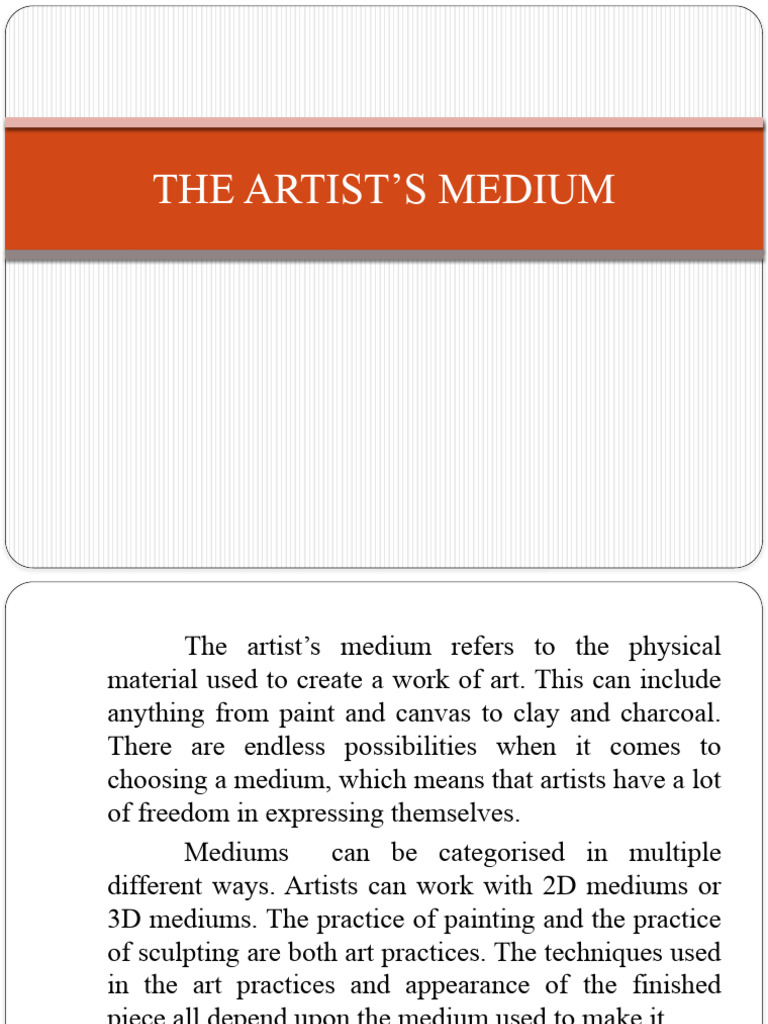 Understanding Art Mediums: Types & Techniques | PDF | Paintings | Drawing