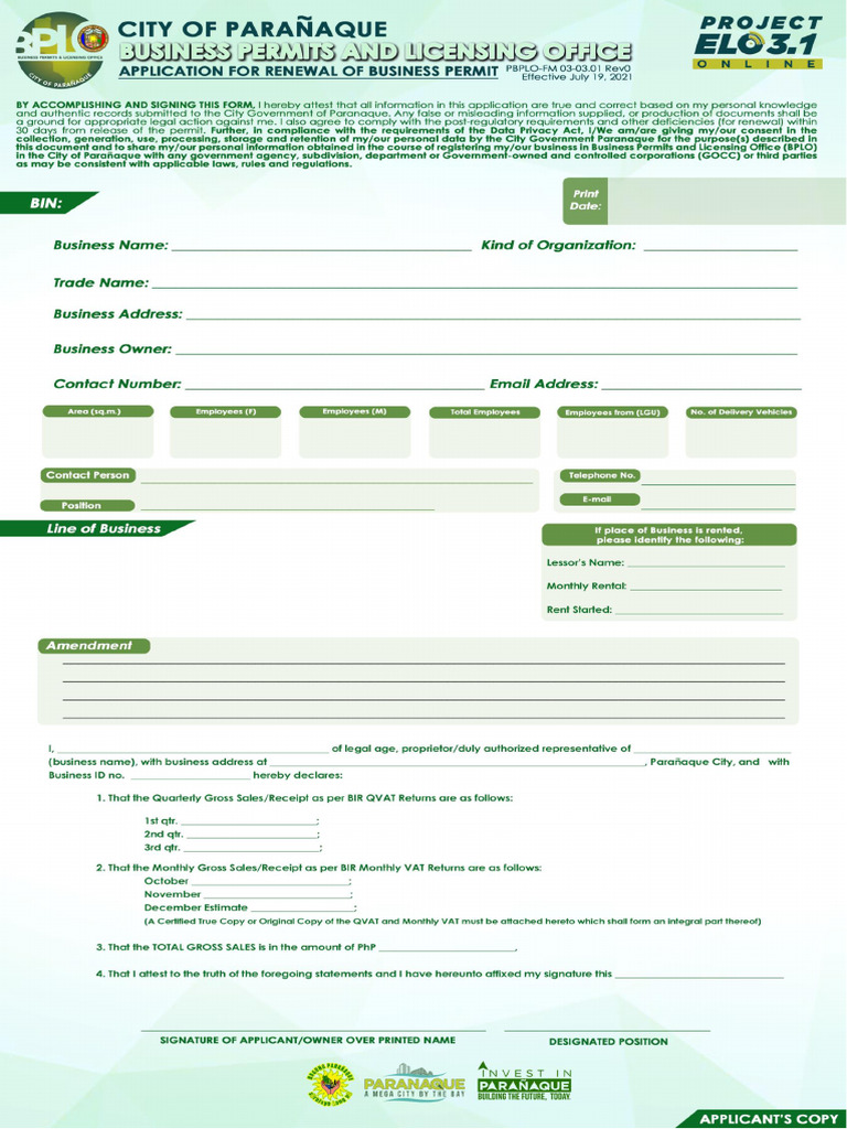 Renewal App Form | PDF