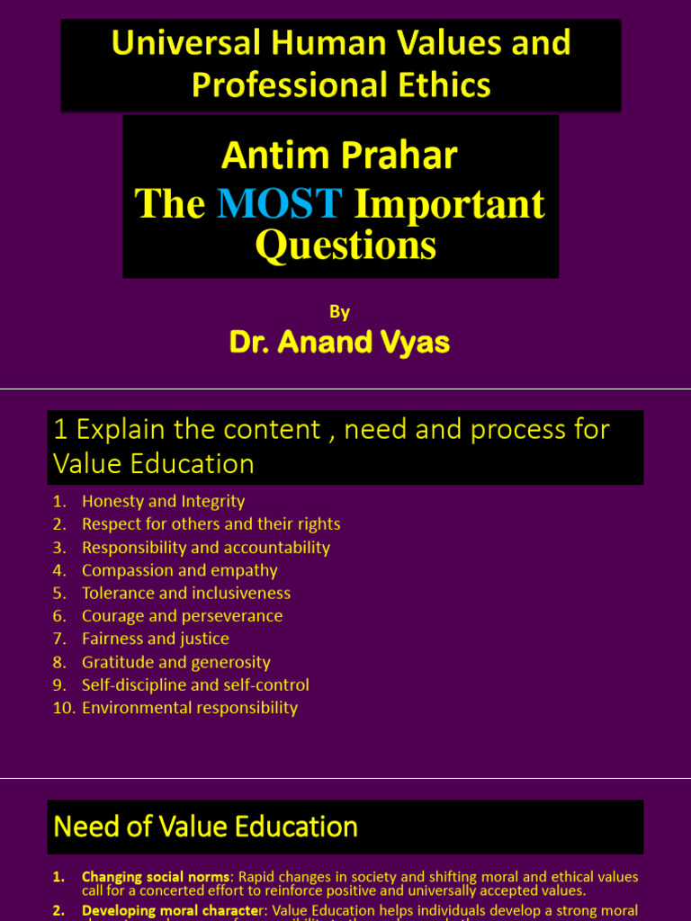 Universal Human Values and Professional Ethics | PDF Universal Human Values and Professional Ethics | PDF