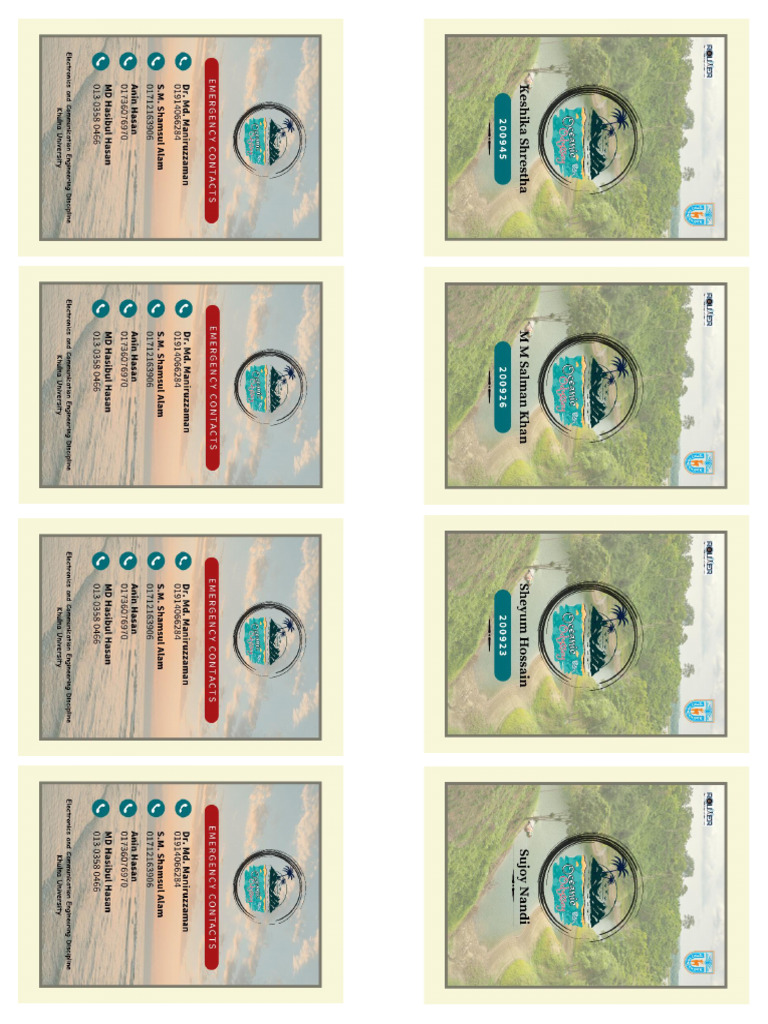 Tour ID Card | PDF