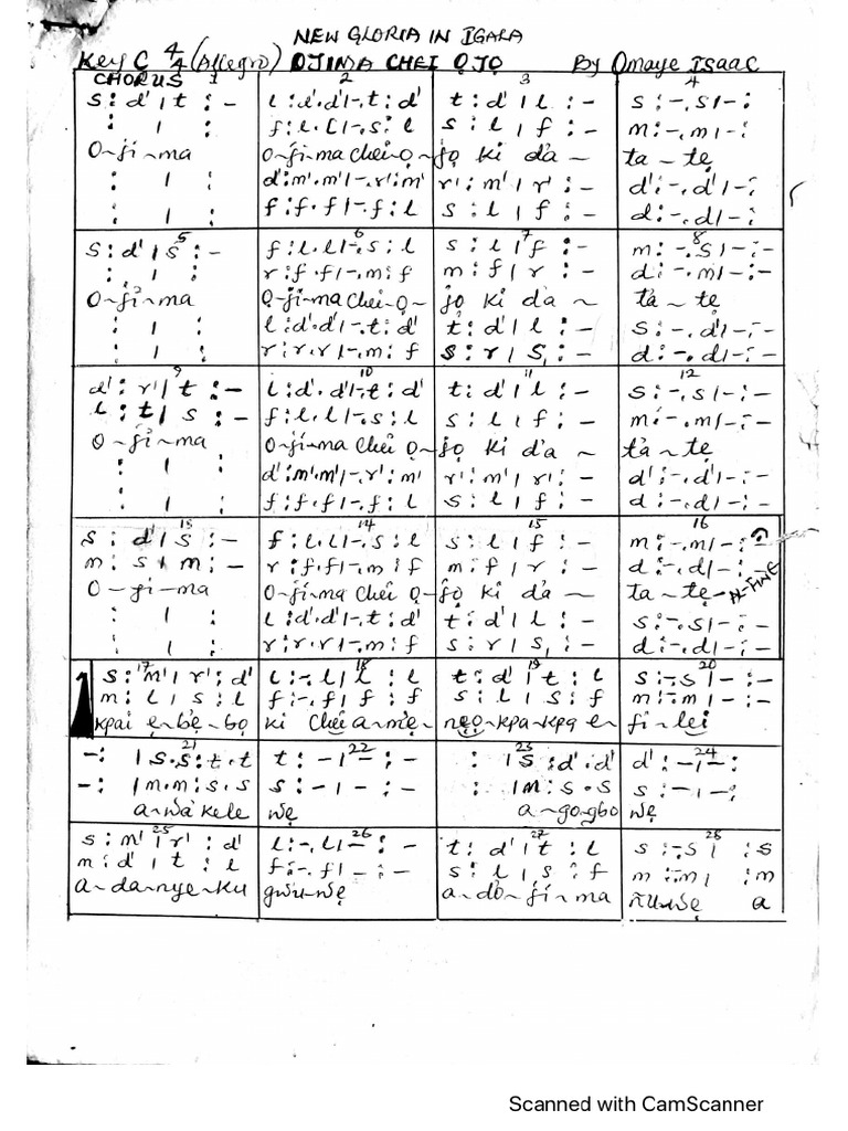 Gloria in Igala (Ojima) - Isaac Omaye | PDF